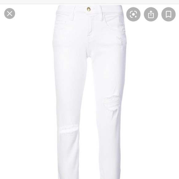 Frame Denim | Jeans | Frame Le Boy Jeans In Blanc Bagmore | Poshmark